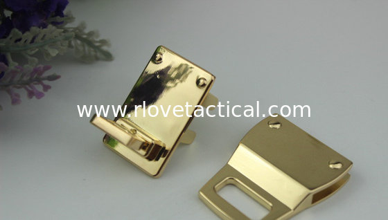 Special custom fashion bag accessory gold metal twist turn lock with nickel free