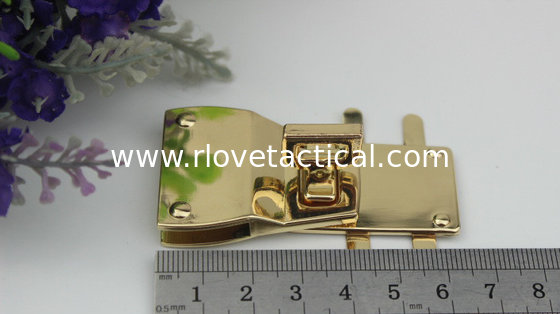Special custom fashion bag accessory gold metal twist turn lock with nickel free