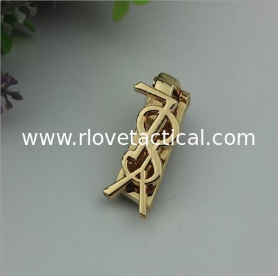 Superb quality custom zinc alloy brand fashion bag gold metal turn locks