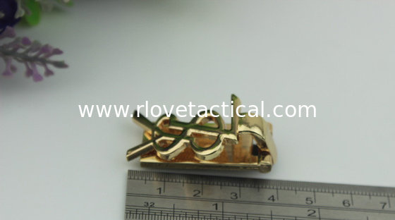 Superb quality custom zinc alloy brand fashion bag gold metal turn locks