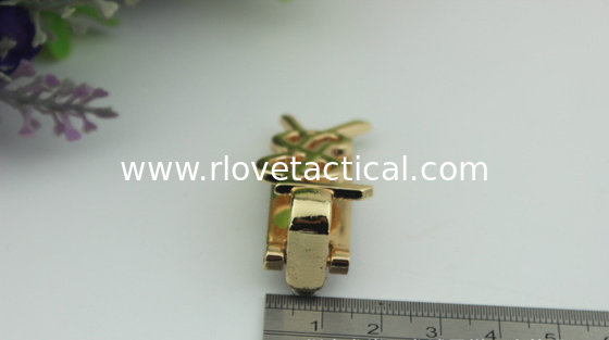 Superb quality custom zinc alloy brand fashion bag gold metal turn locks