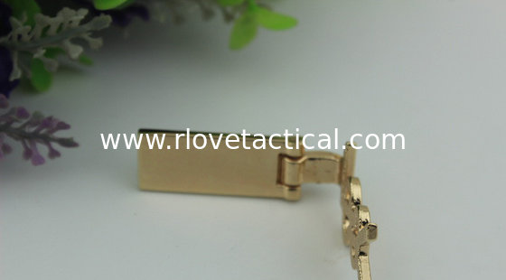 Superb quality custom zinc alloy brand fashion bag gold metal turn locks