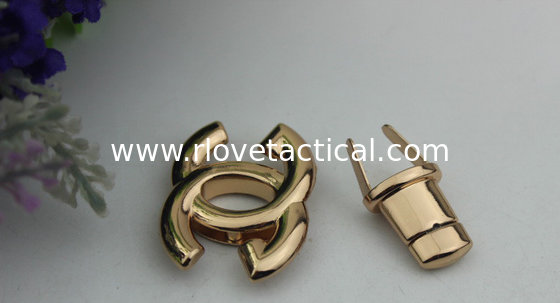 Factory Cheap Price Nickle Free Plating Gunmetal Color Metal Twist Turn Lock For Handbags