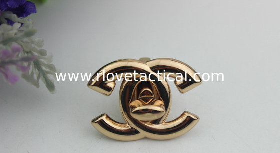 Factory Cheap Price Nickle Free Plating Gunmetal Color Metal Twist Turn Lock For Handbags