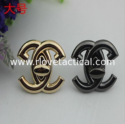 Handbag Closure Accessories X Letters Gunmetal Color Twist Lock