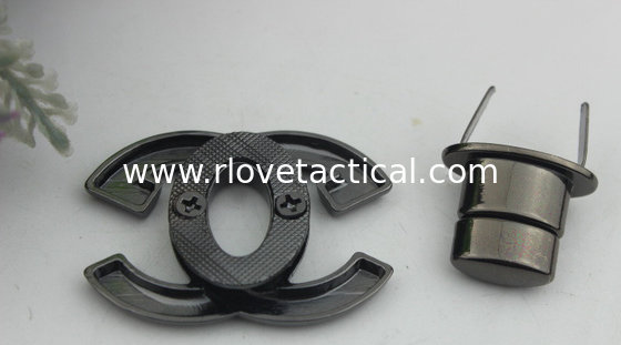 Handbag Closure Accessories X Letters Gunmetal Color Twist Lock
