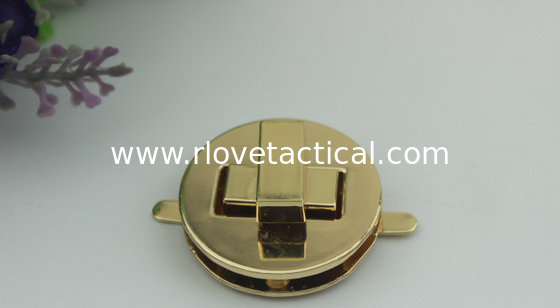 OEM leather bag metal accessories round shape nickel color twist turn locks for purse
