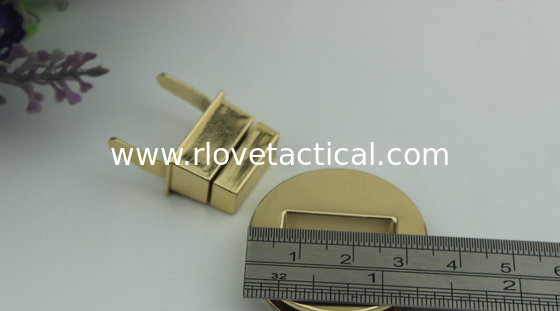 OEM leather bag metal accessories round shape nickel color twist turn locks for purse