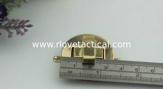 OEM leather bag metal accessories round shape nickel color twist turn locks for purse