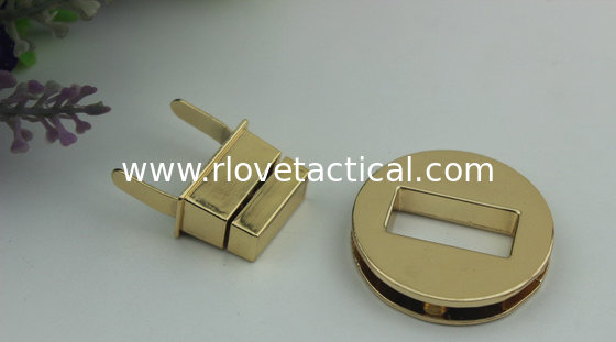 OEM leather bag metal accessories round shape nickel color twist turn locks for purse