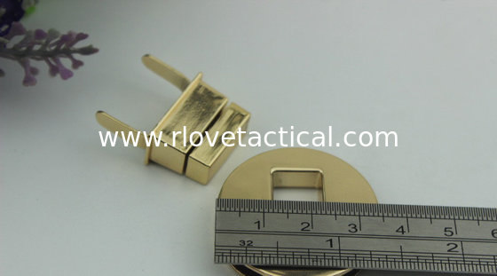OEM leather bag metal accessories round shape nickel color twist turn locks for purse