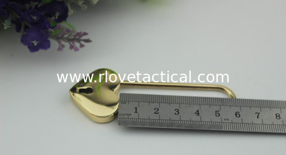Luxury heart shape decorative light gold wedding padlock for purse
