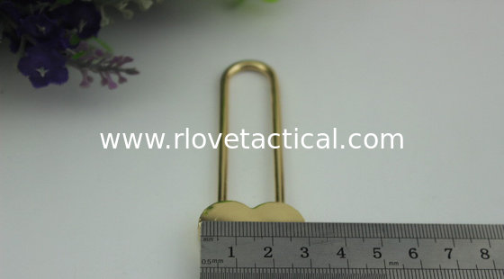 Luxury heart shape decorative light gold wedding padlock for purse