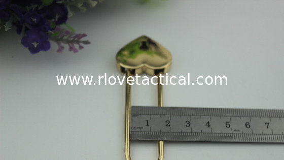 Luxury heart shape decorative light gold wedding padlock for purse