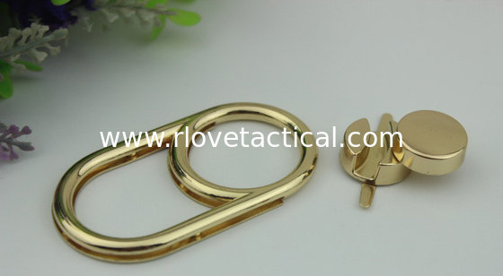 New style luxury bag accessories hardware light gold metal twist locks