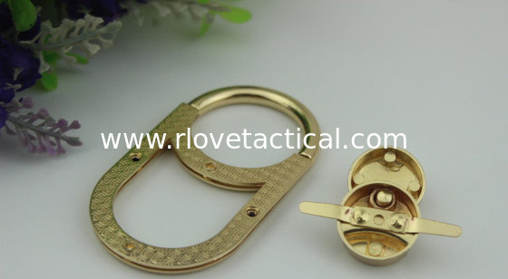 New style luxury bag accessories hardware light gold metal twist locks