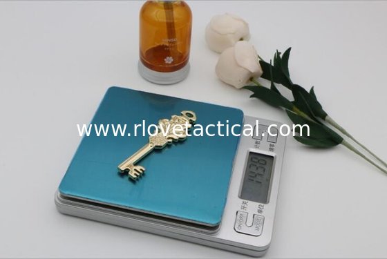 Retro customized light gold & gunmetal color bag hardware accessories decorative metal key for leather