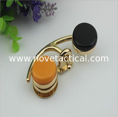 Purse hardware metal multi-colorful decorative gold metal clip lock with nickel free