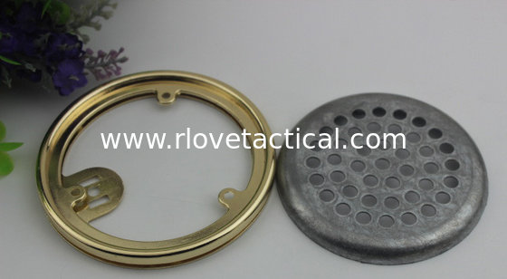 Supply Leather ladies Handbag Metal Round Shape Lid Decorative Light Gold Magnetic Twist Locks