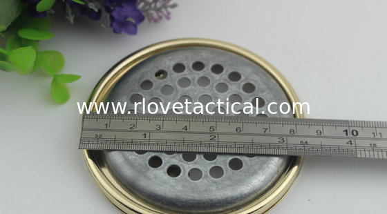 Supply Leather ladies Handbag Metal Round Shape Lid Decorative Light Gold Magnetic Twist Locks