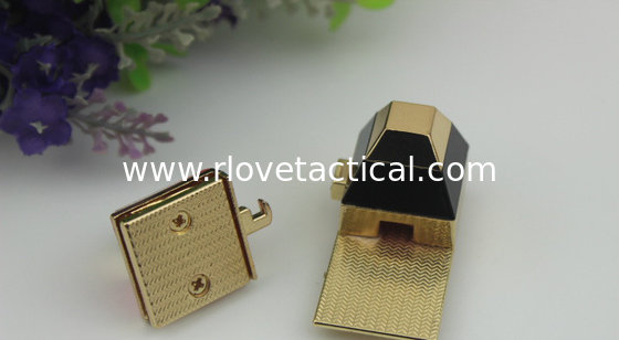Top selling high end plating double color red and black metal turn lock for handbag