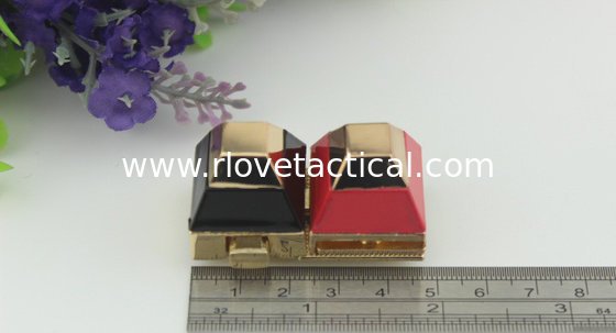 Top selling high end plating double color red and black metal turn lock for handbag
