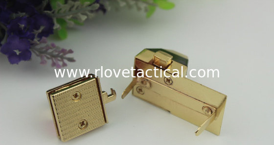 Top selling high end plating double color red and black metal turn lock for handbag