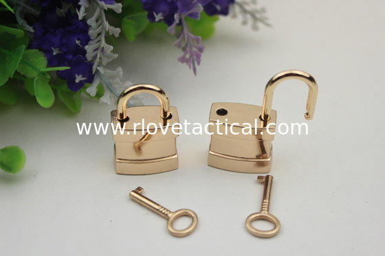 High grade bag hardware light gold Chinese element key and decorative lock