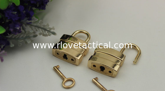 HOT SALE OEM design durable light gold cheap zinc alloy decorative padlock with key