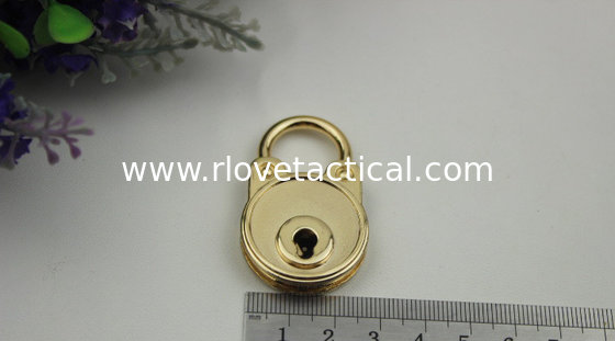 New style design bag metal accessories light gold oval shape hanging decorative padlock