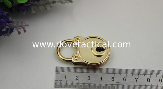 New style design bag metal accessories light gold oval shape hanging decorative padlock