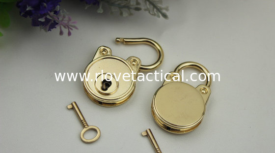 New style design bag metal accessories light gold oval shape hanging decorative padlock
