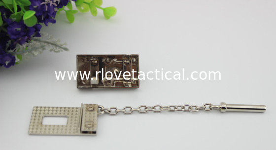 Personality design three-piece suit silver color metal accessories zinc alloy rectangle bag locks