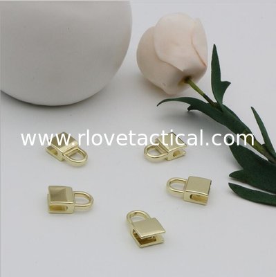 OEM design bag making accessories fashion light gold decorative metal lock parts