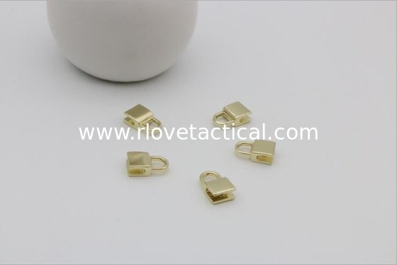 OEM design bag making accessories fashion light gold decorative metal lock parts