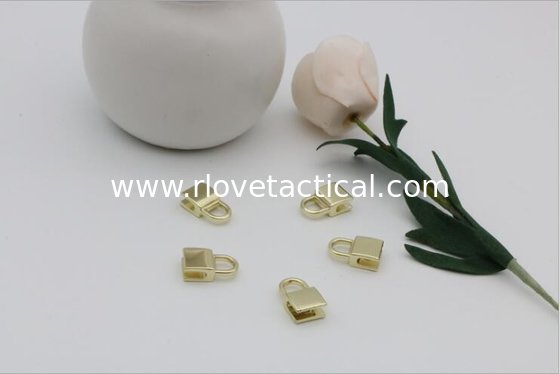 OEM design bag making accessories fashion light gold decorative metal lock parts
