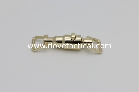 Super design double ring buckle light gold decorative bag press button locks