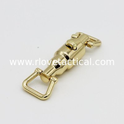 Super design double ring buckle light gold decorative bag press button locks