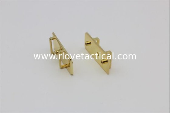 High quality luggage wearing belt buckle light gold metal locks parts