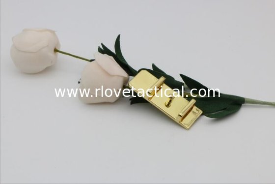 High quality luggage wearing belt buckle light gold metal locks parts