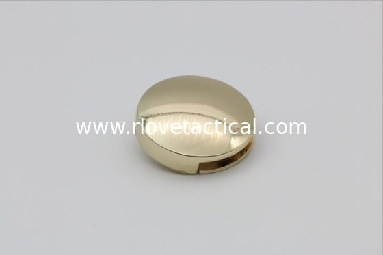 Personalized custom light gold and nickel round shape decorative bag locks