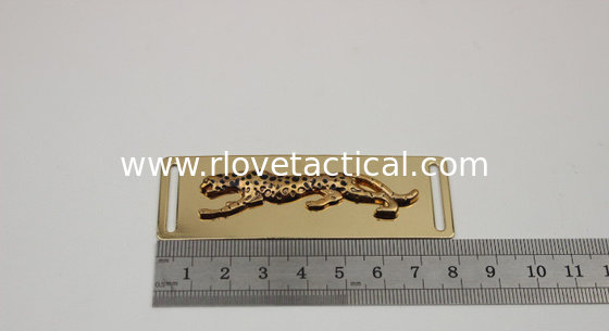 Gold Plated Latest Iron Material Metal Shoelace Charm Leopard Logo Metal Shoe Buckle