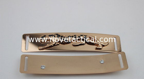 Personalized light gold metal curved sneaker shoe lace shoelace charms metal buckles