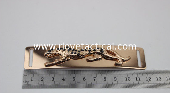 Personalized light gold metal curved sneaker shoe lace shoelace charms metal buckles