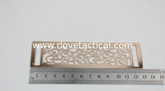 Simple design gold hollow pattern iron sheets shoelace metal buckles