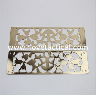 Factory custom gold plating shoelace iron hollow metal accessories buckles for shoes