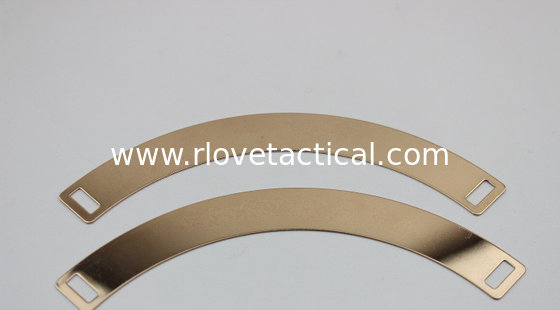 Fashion nice quality new design gold curve shape iron sheets shoelace metal buckles for shoes
