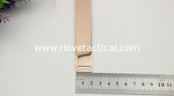 Shoes parts light gold iron sheets perforation 25cm shoelace buckles