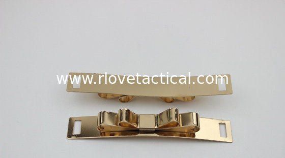 Metal shoe hardware accessories gold butterfly bow shape iron sheets shoelace buckles