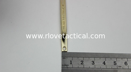 Customized light gold debossed logo metal iron sheet shoelace buckles